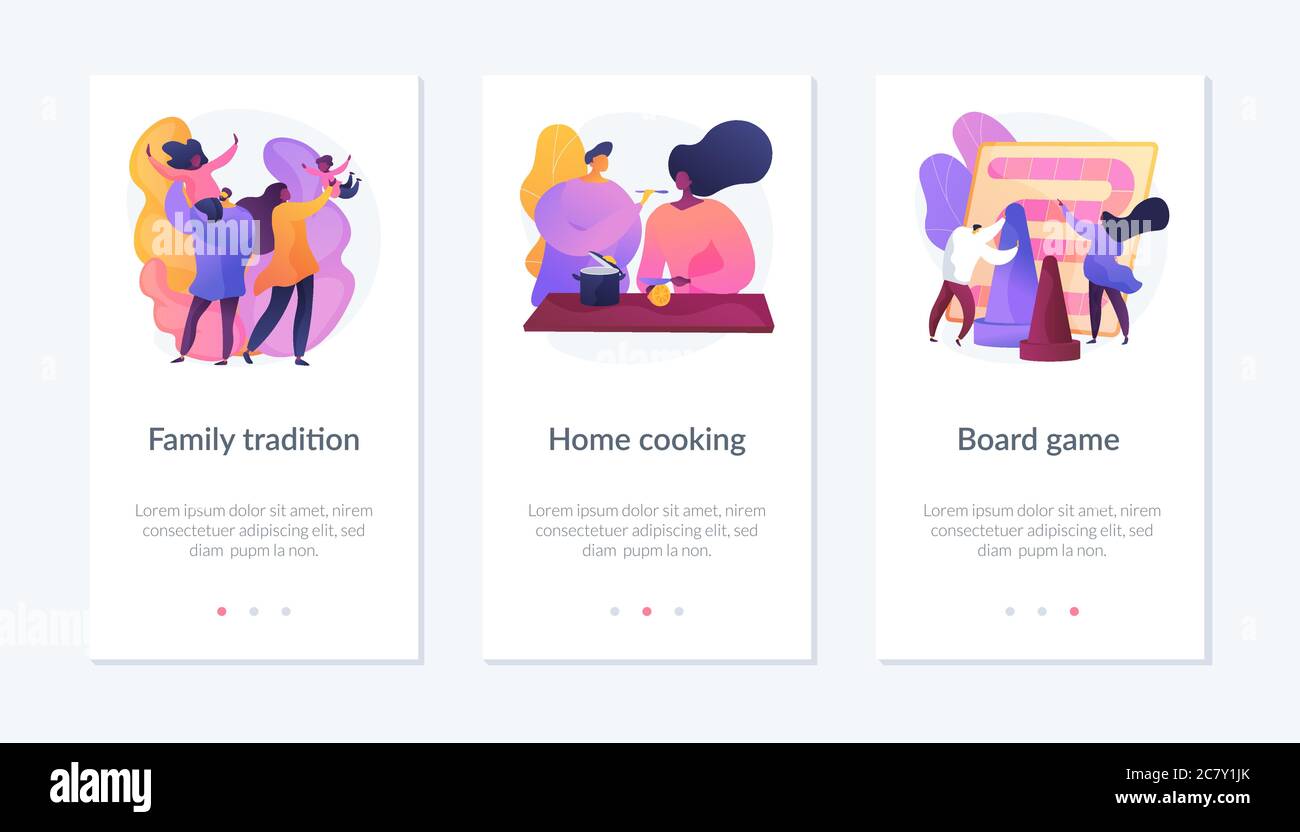 Family time app interface template Stock Vector Image & Art - Alamy