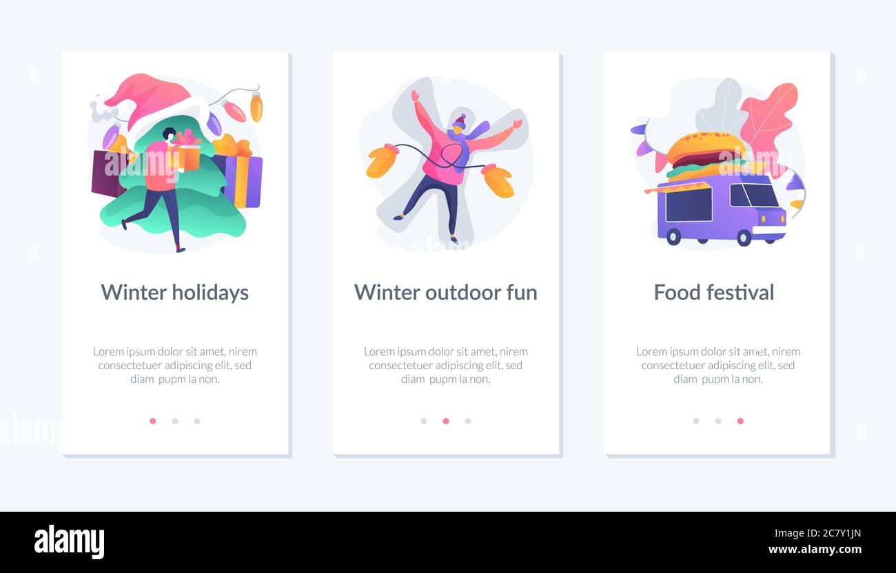Holidays app interface template Stock Vector Image & Art - Alamy