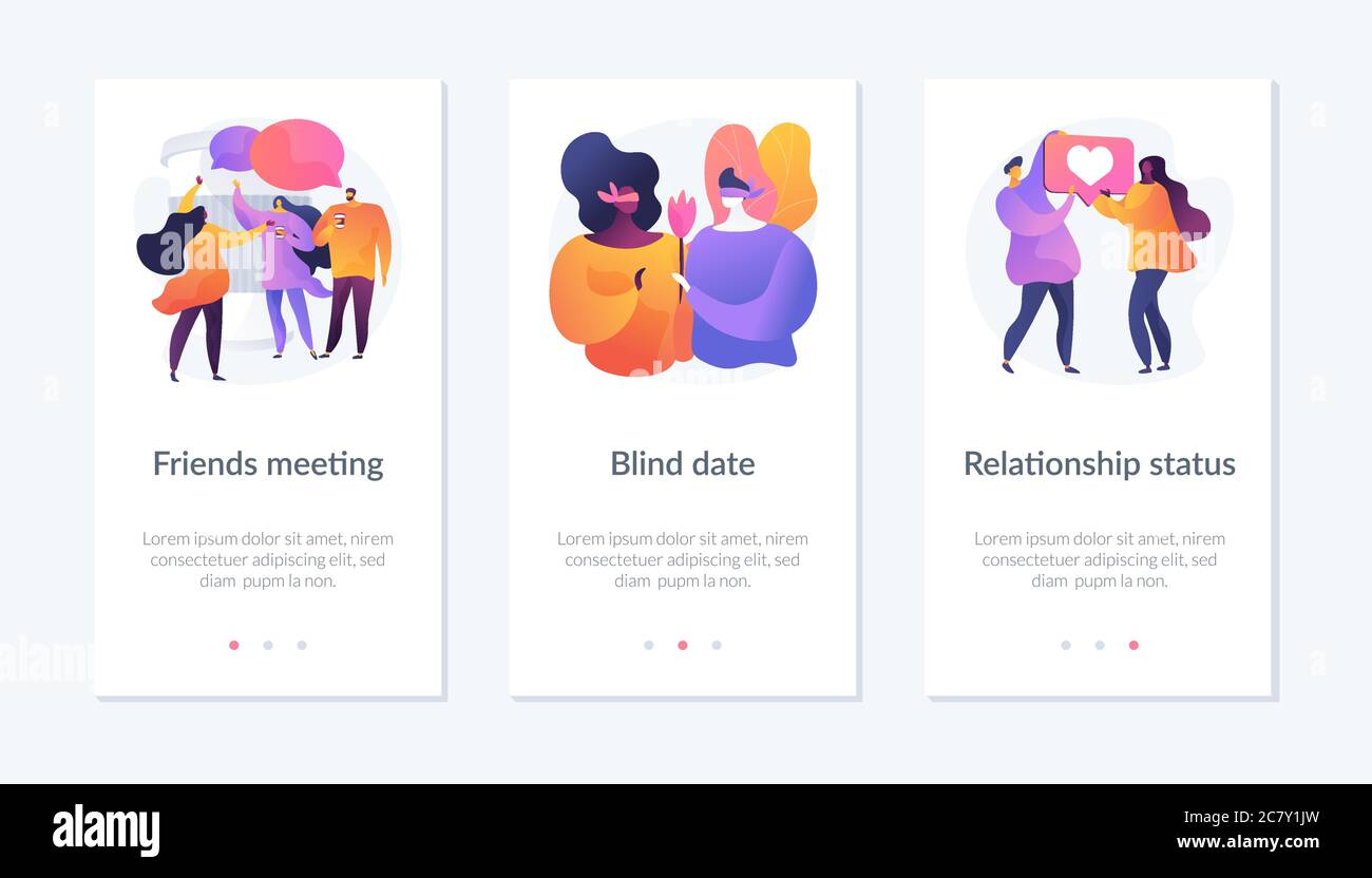People relationship app interface template Stock Vector Image & Art - Alamy