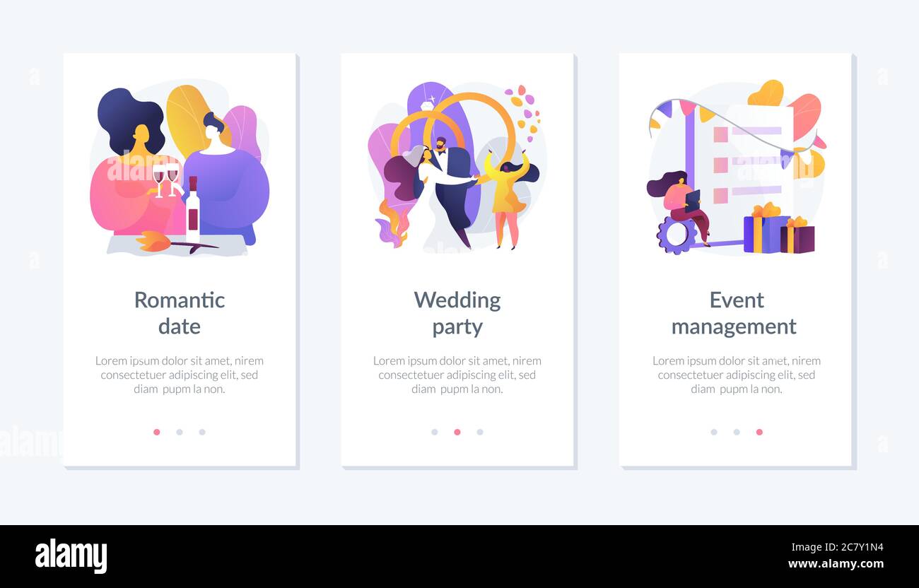 Celebration planning app interface template Stock Vector Image & Art ...