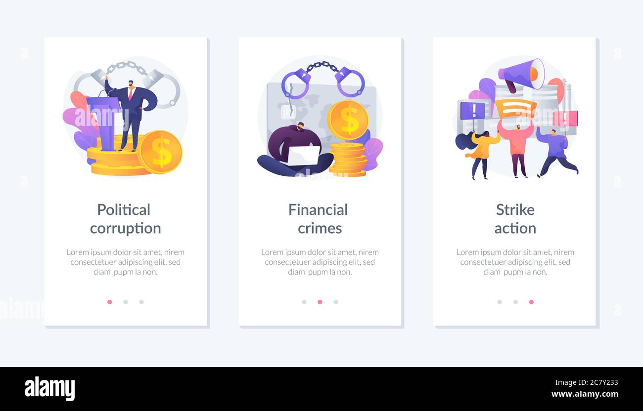 Political crisis app interface template Stock Vector Image & Art - Alamy