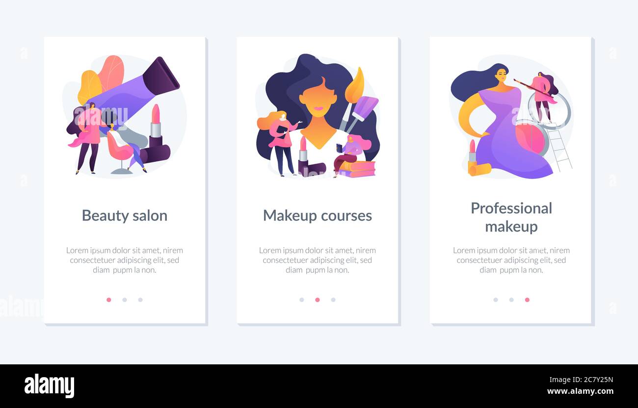 Makeup app interface template Stock Vector Image & Art - Alamy