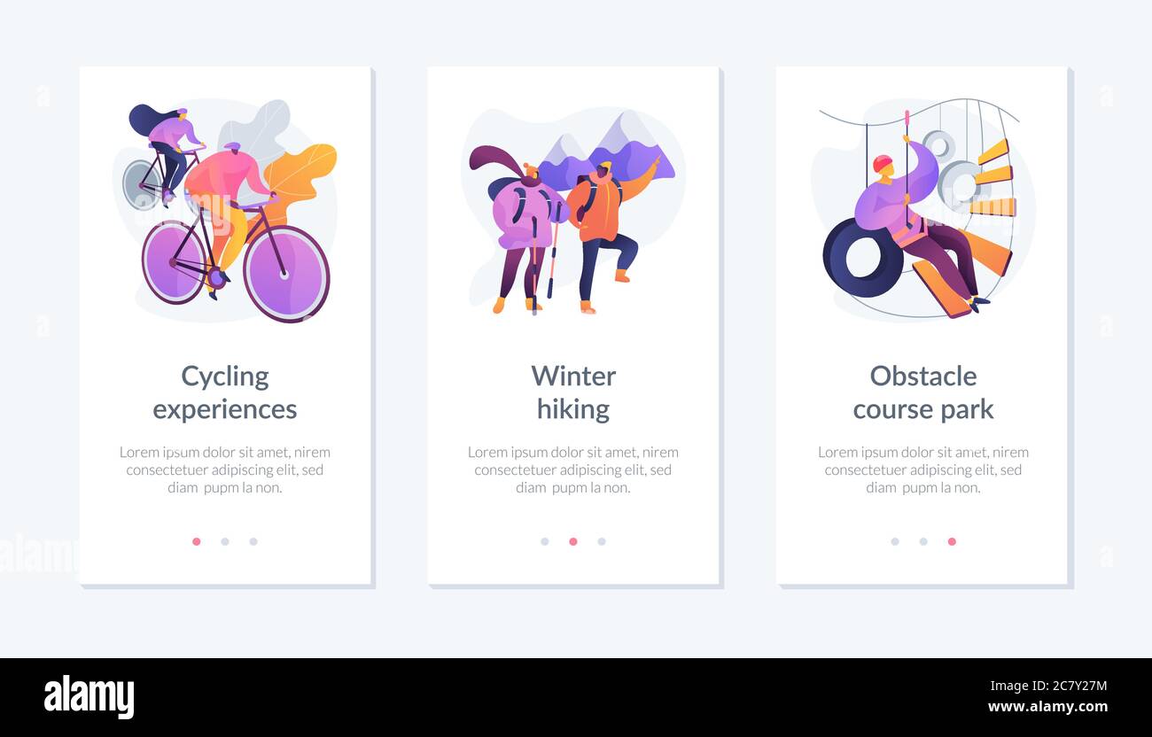 Active living app interface template Stock Vector Image & Art - Alamy