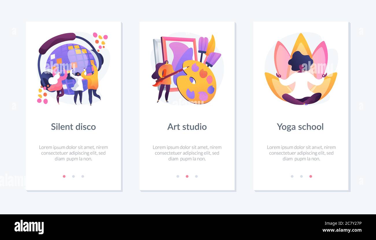 Hobby and arts app interface template Stock Vector Image & Art - Alamy