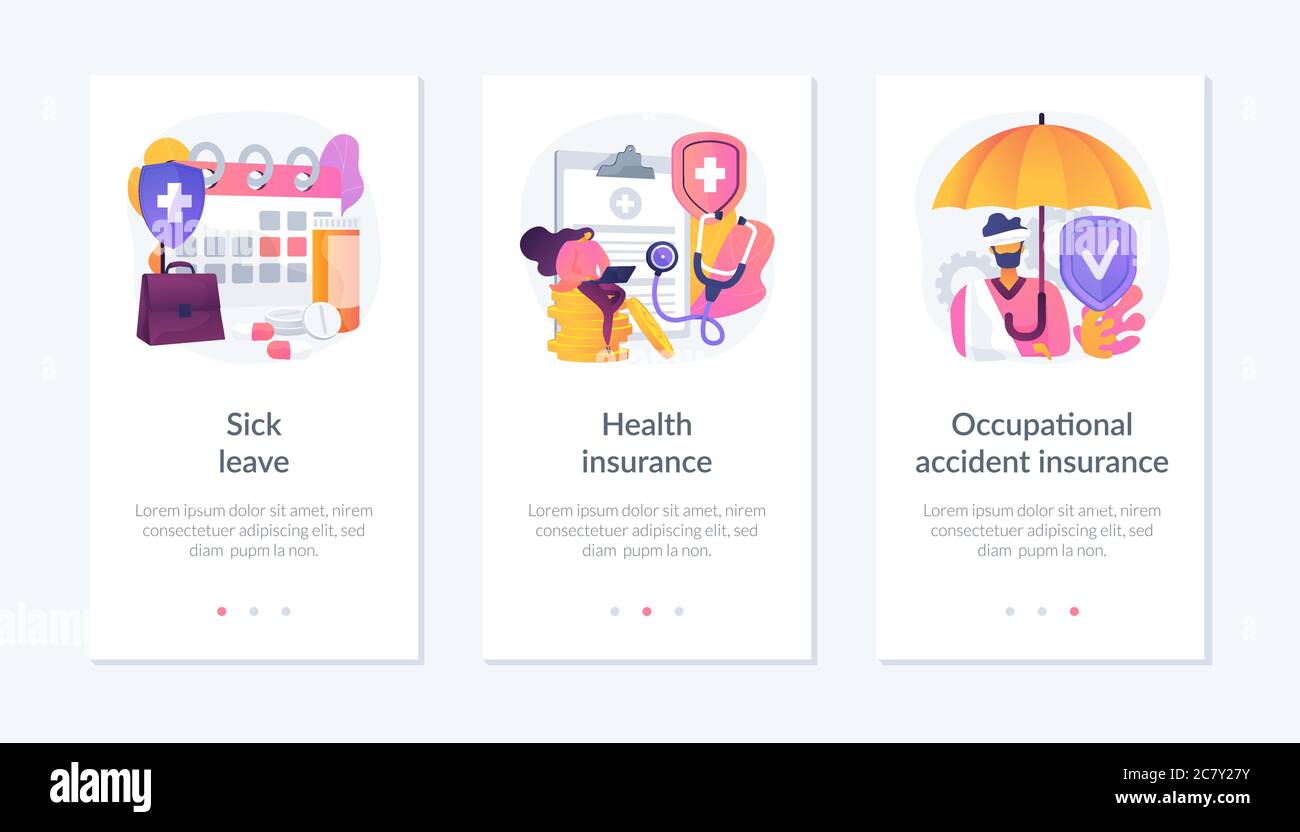 Worker healthcare system app interface template Stock Vector Image ...