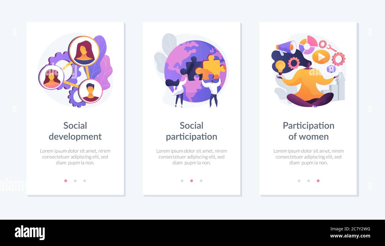 Social engagement app interface template Stock Vector Image & Art - Alamy