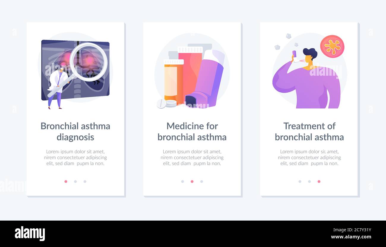 Asthma app interface template Stock Vector Image & Art - Alamy
