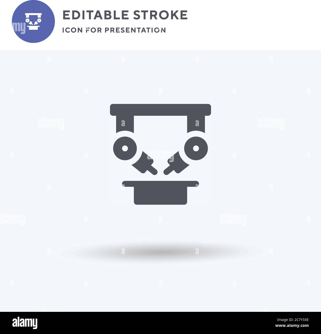 Robotic Surgery icon vector, filled flat sign, solid pictogram isolated ...