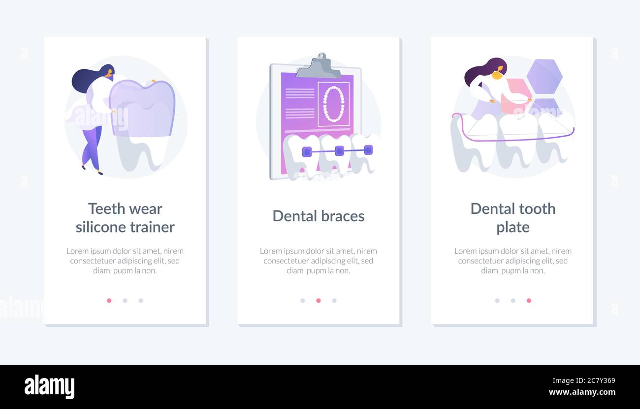 Teeth straightening app interface template Stock Vector Image & Art - Alamy