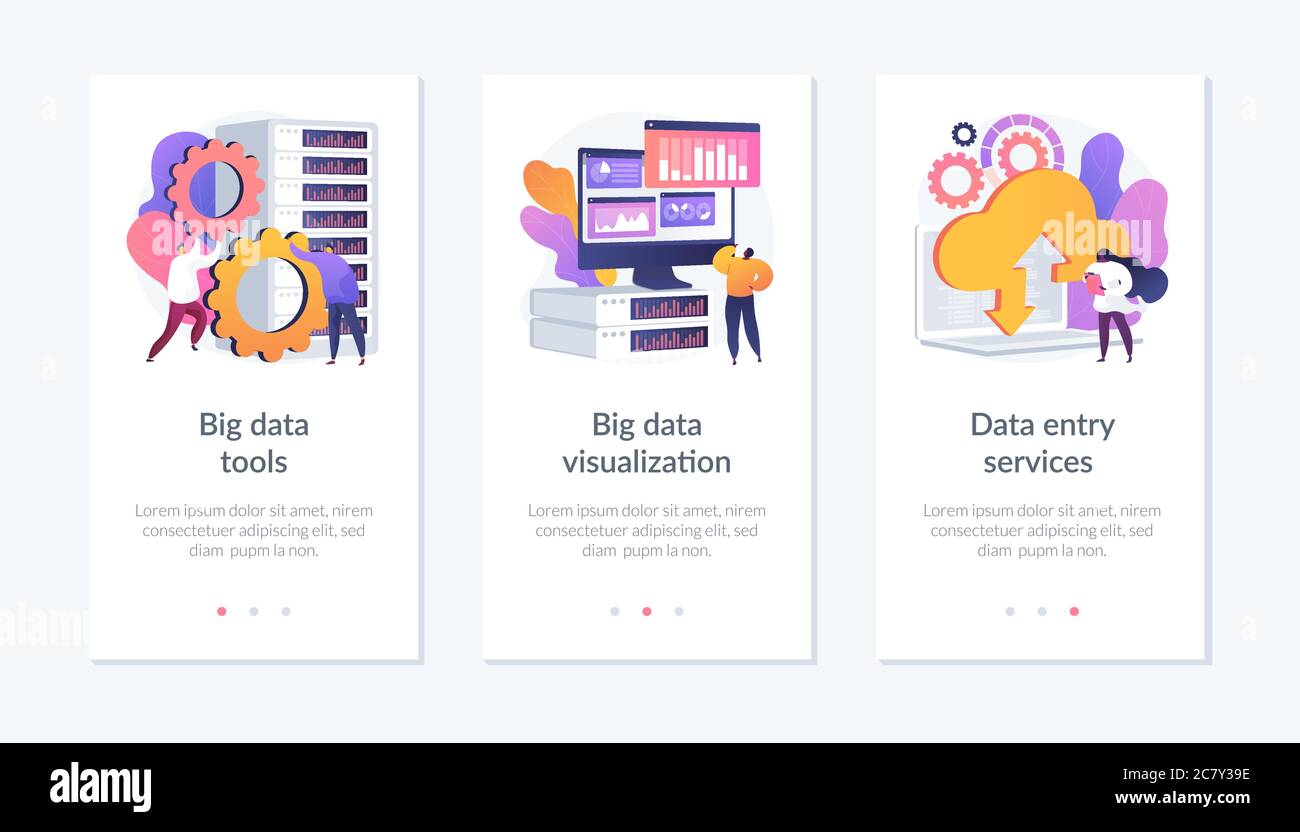 Big data app interface template Stock Vector Image & Art - Alamy