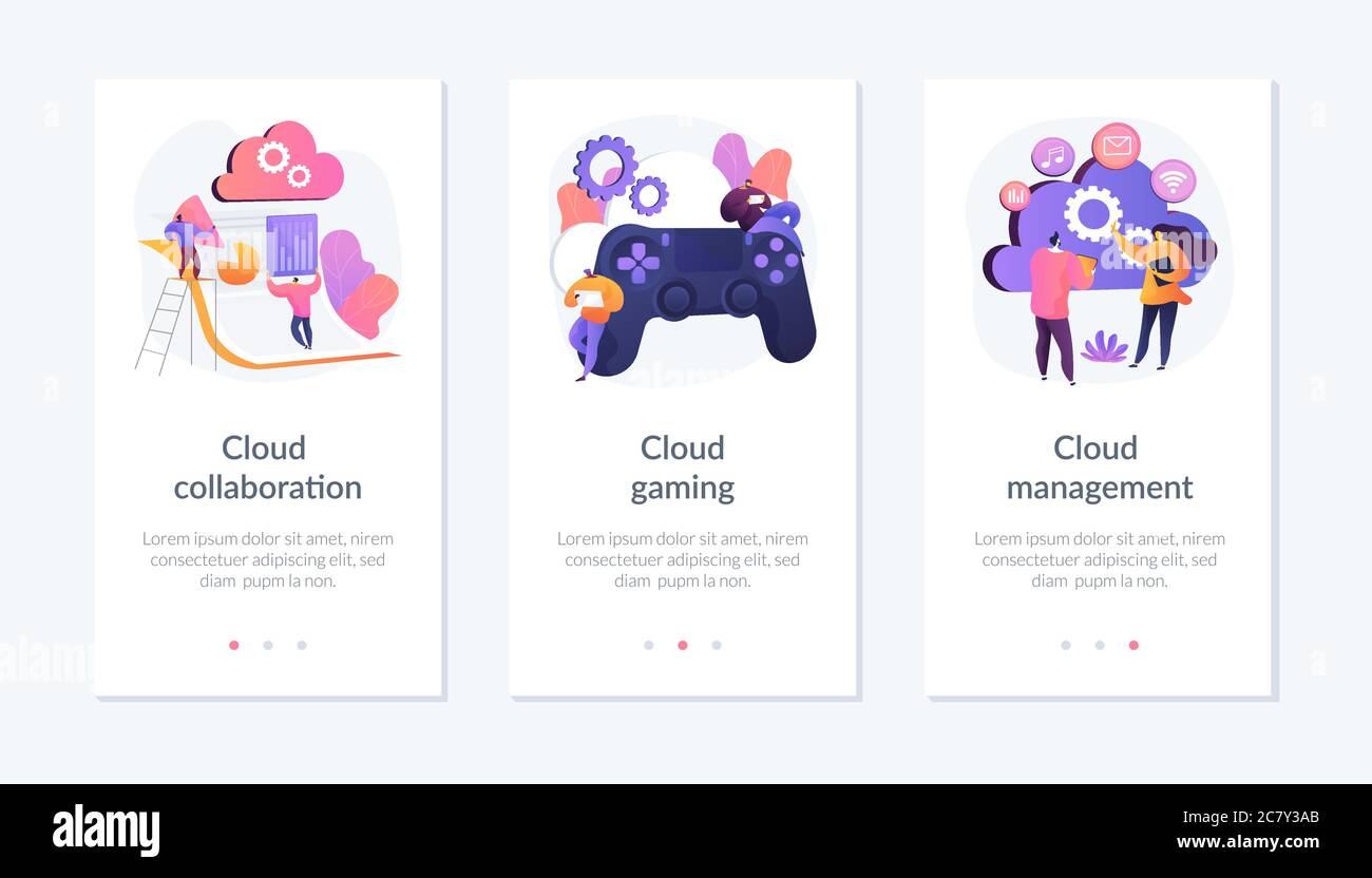 Cloud computing app interface template Stock Vector Image & Art - Alamy