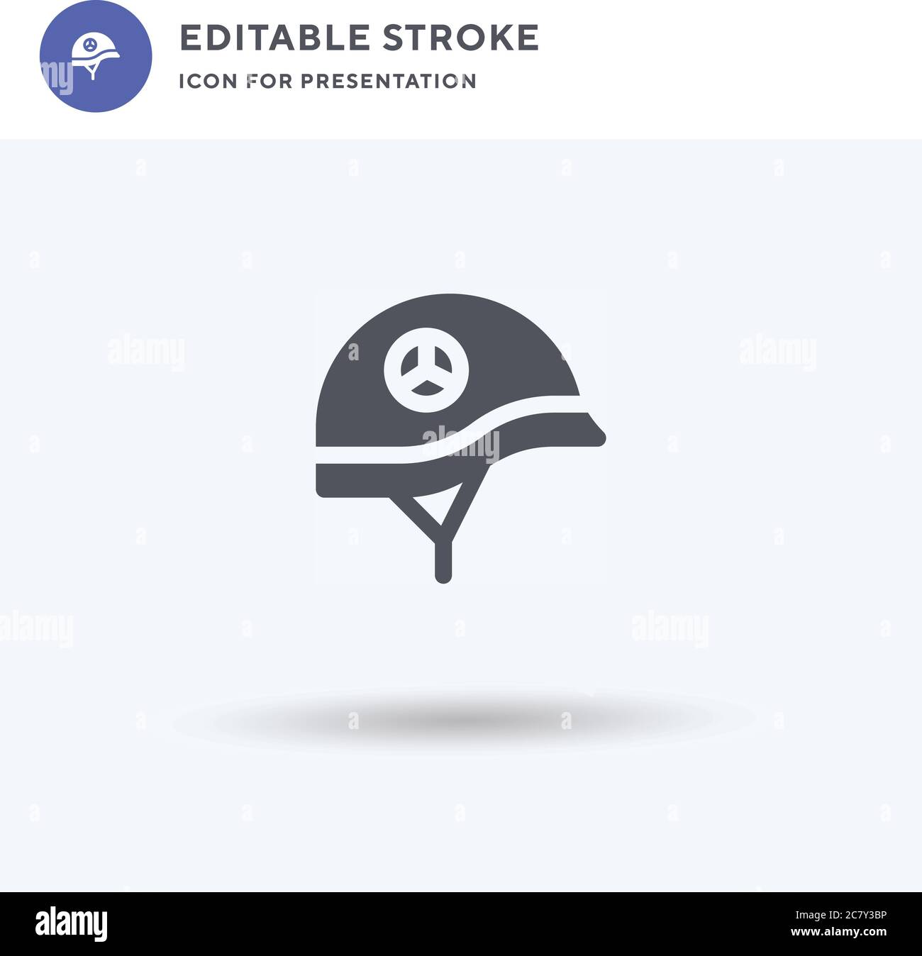 Military icon vector, filled flat sign, solid pictogram isolated on ...