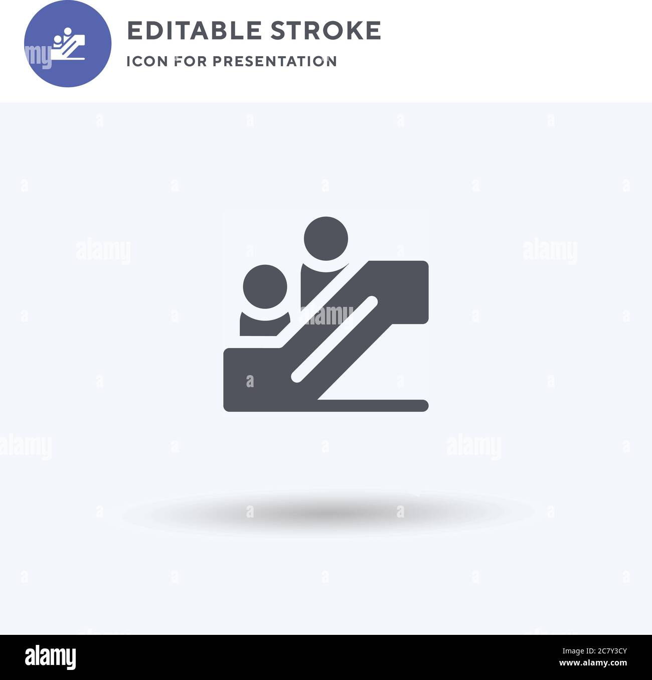 Escalator icon vector, filled flat sign, solid pictogram isolated on ...