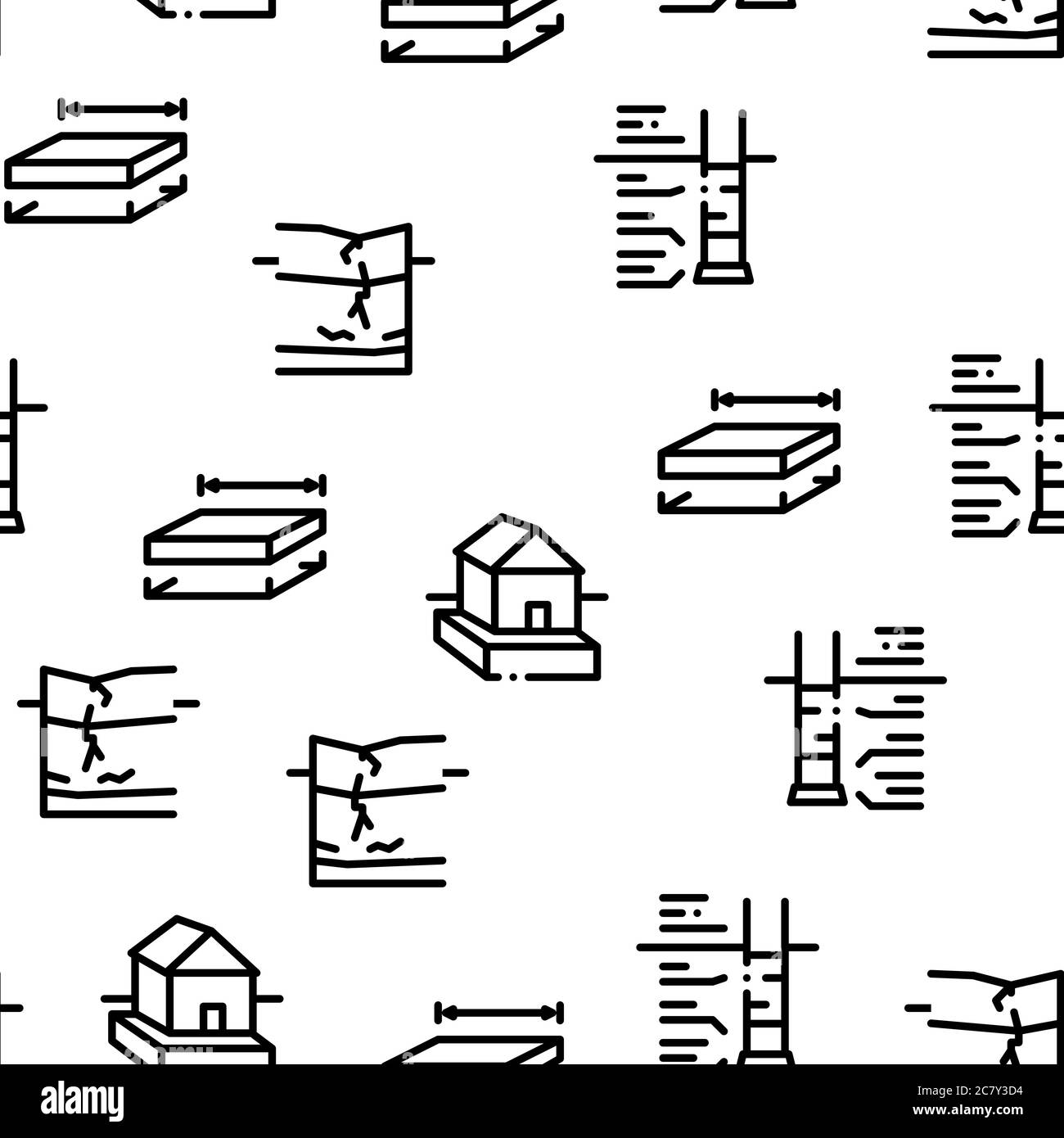 House Foundation Base Seamless Pattern Vector Stock Vector Image & Art ...