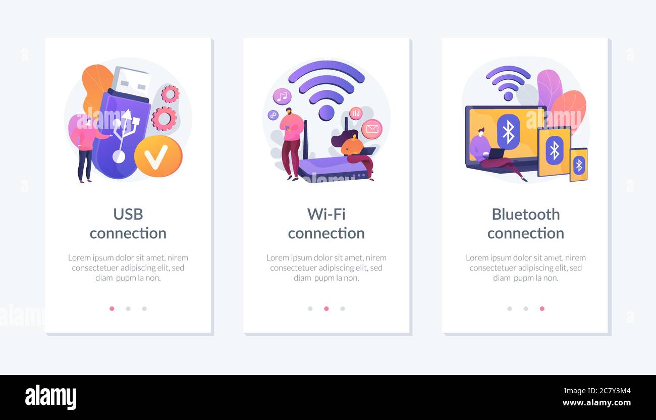 Remote connection webpage template Stock Vector Image & Art - Alamy