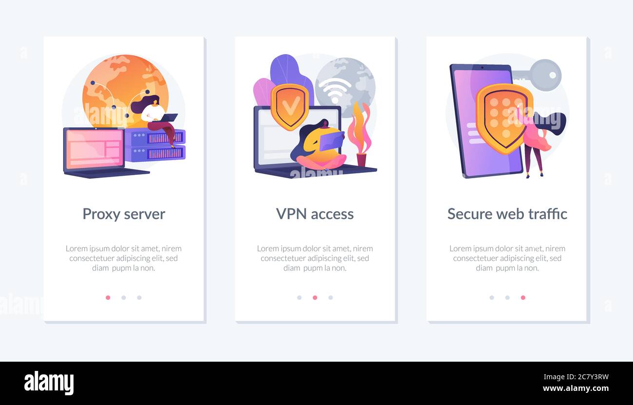 Secure internet access app interface template Stock Vector Image & Art ...