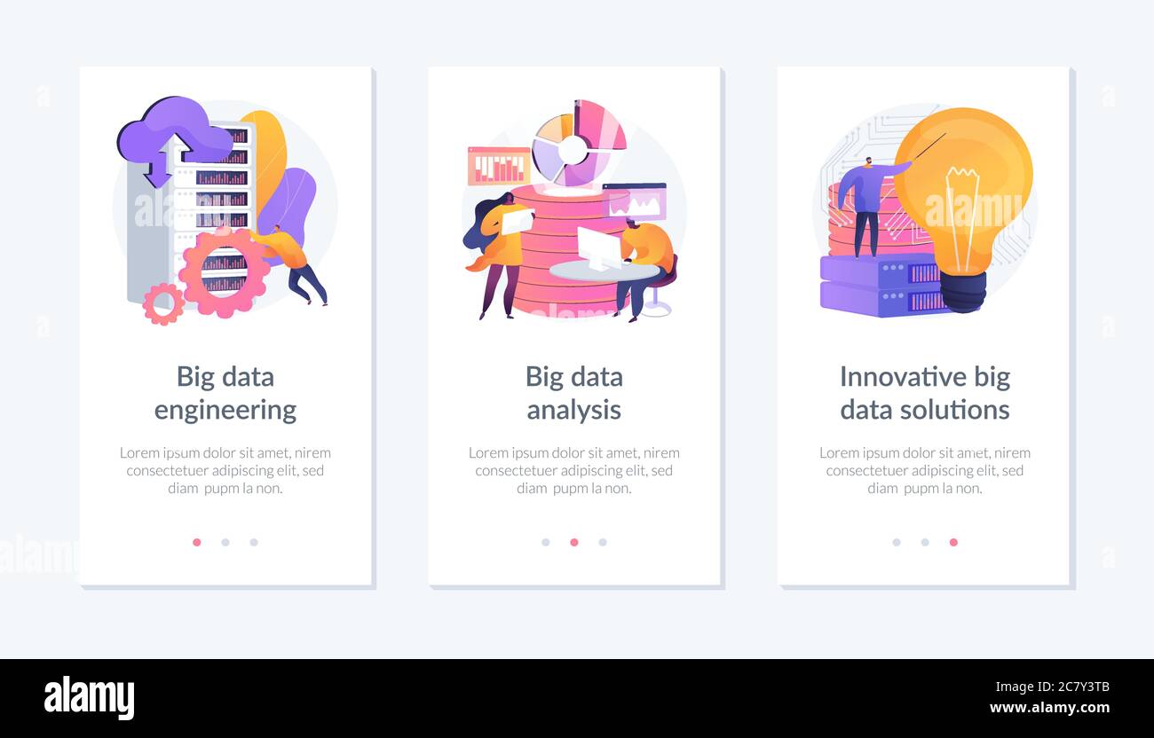 Big data app interface template Stock Vector Image & Art - Alamy