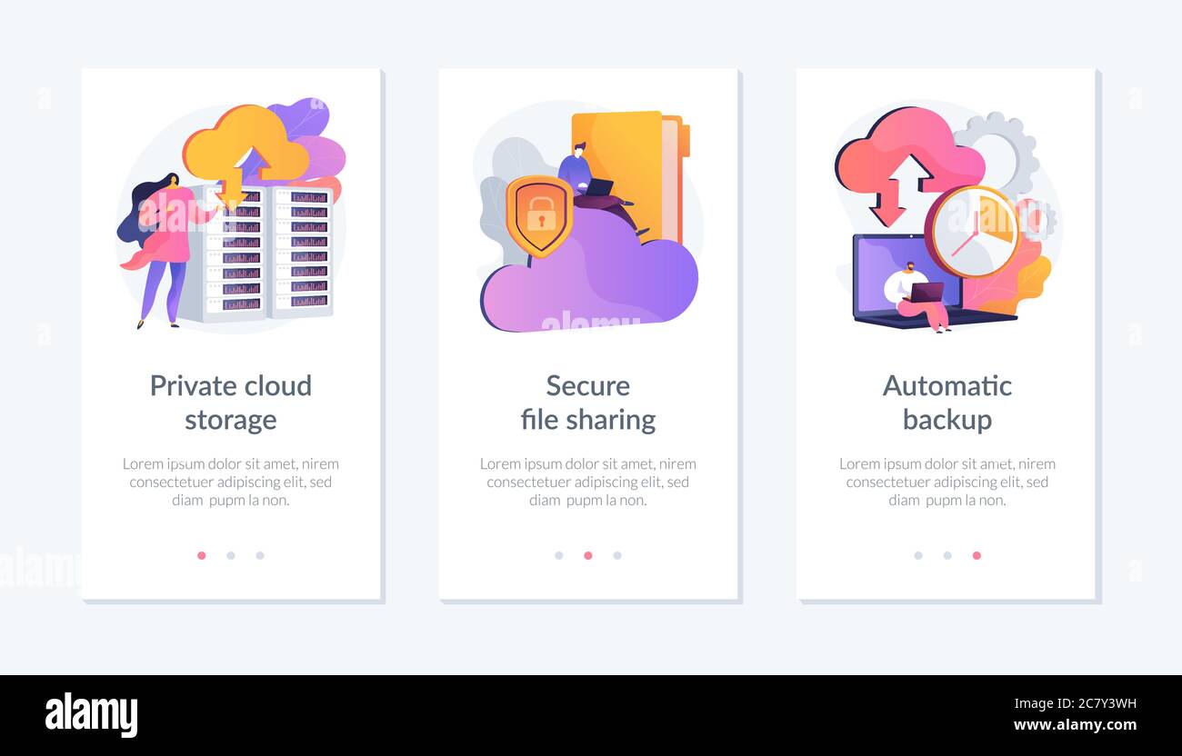 Web hosting platform app interface template Stock Vector Image & Art ...