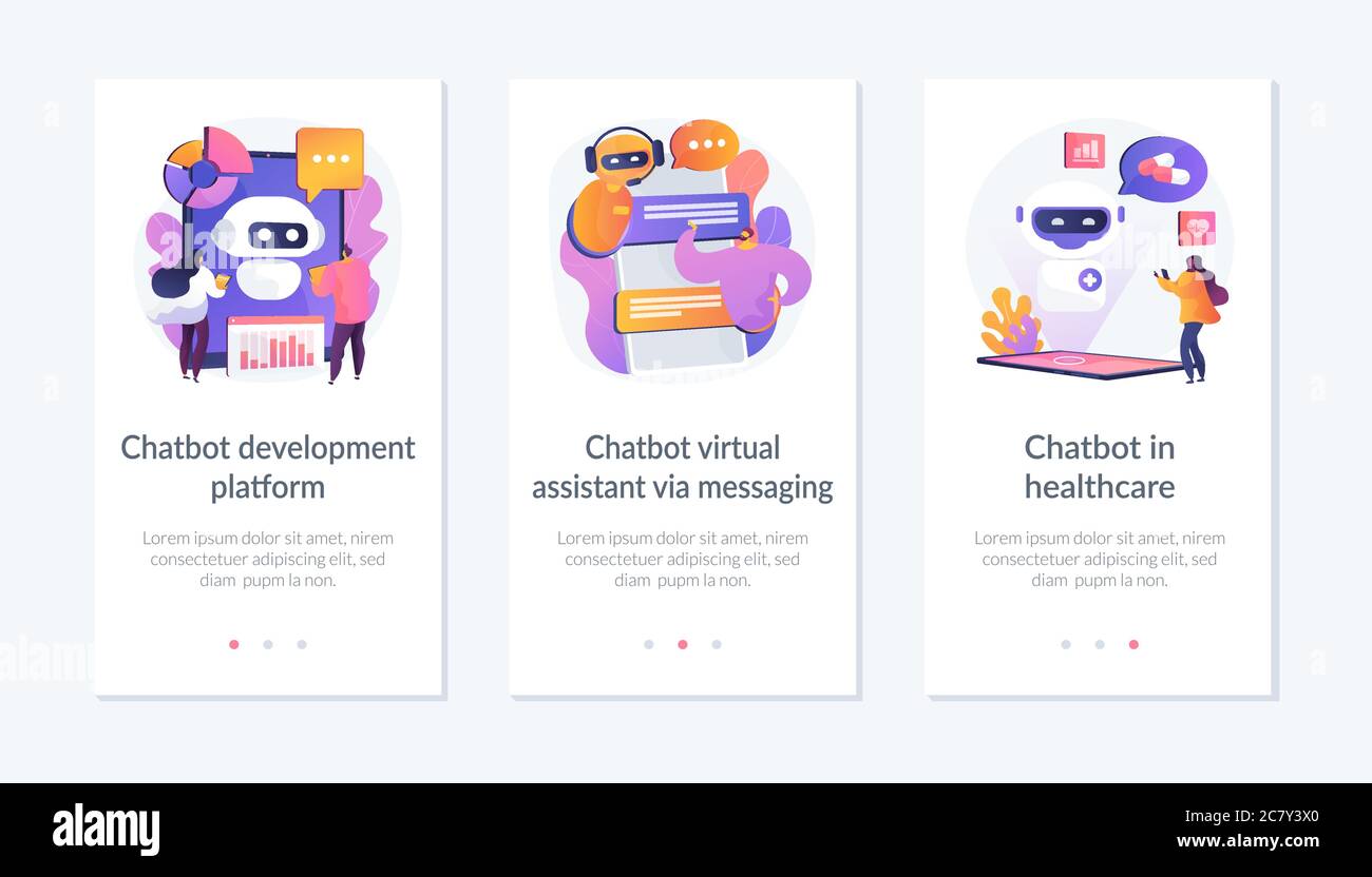 Chatbot assistant app interface template Stock Vector Image & Art - Alamy