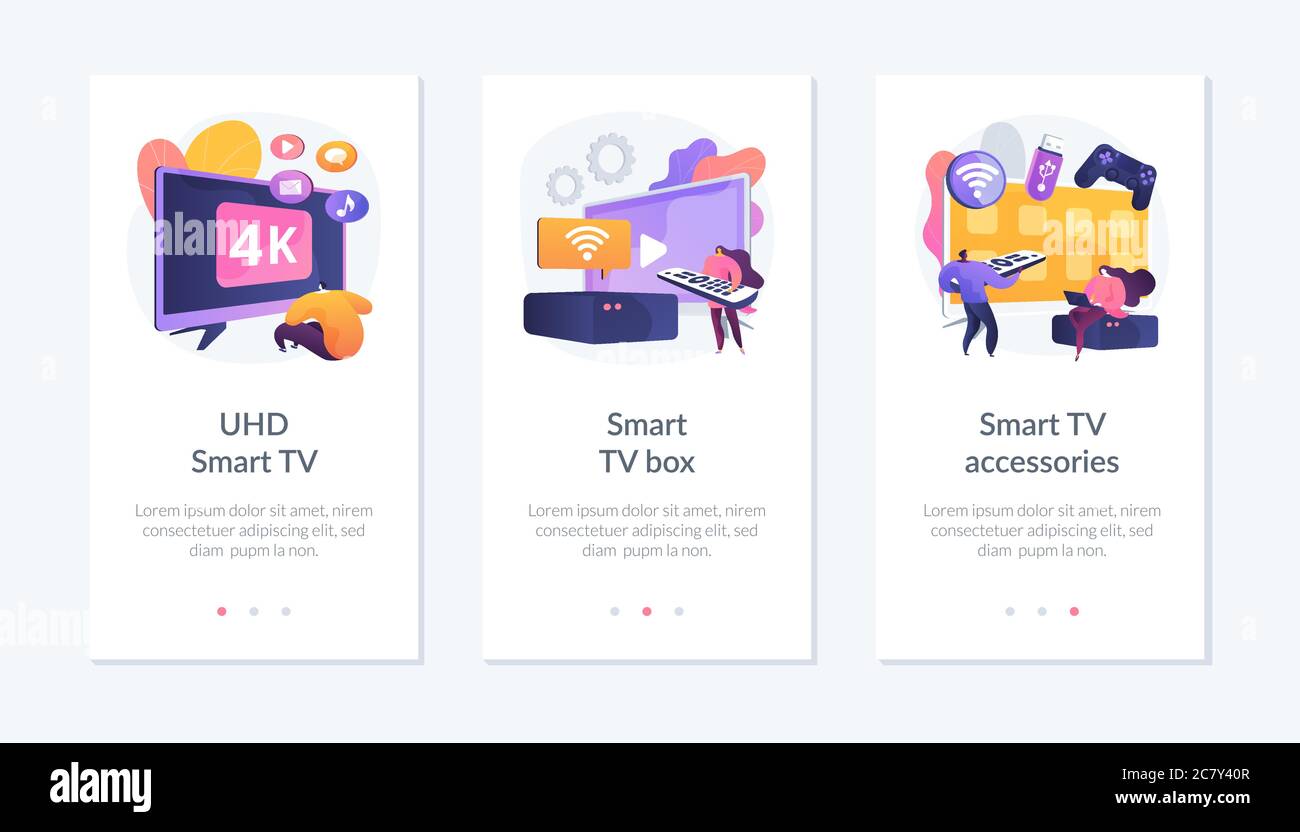 Smart TV technology app interface template Stock Vector Image & Art - Alamy