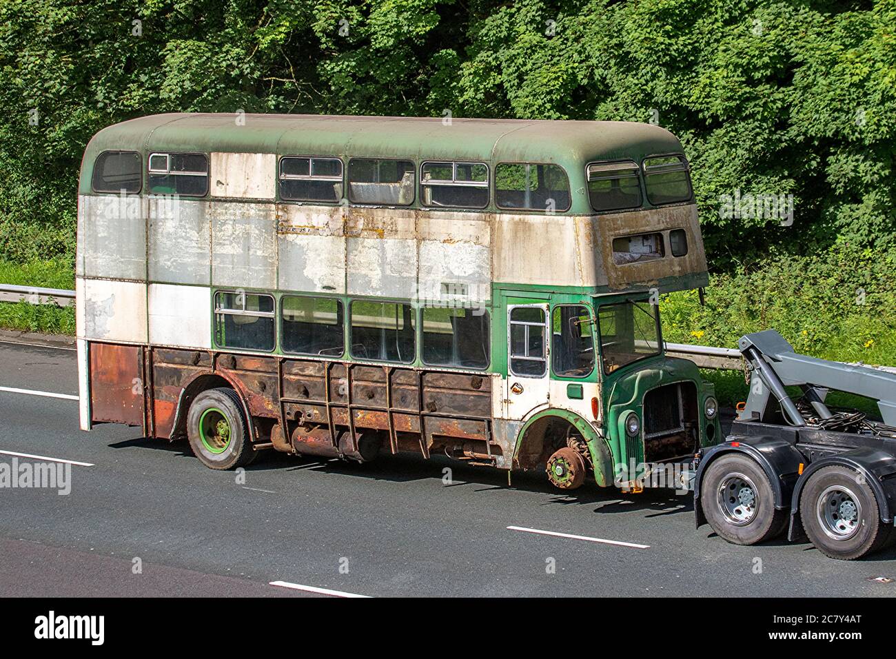 Old wrecked bus hi-res stock photography and images - Alamy