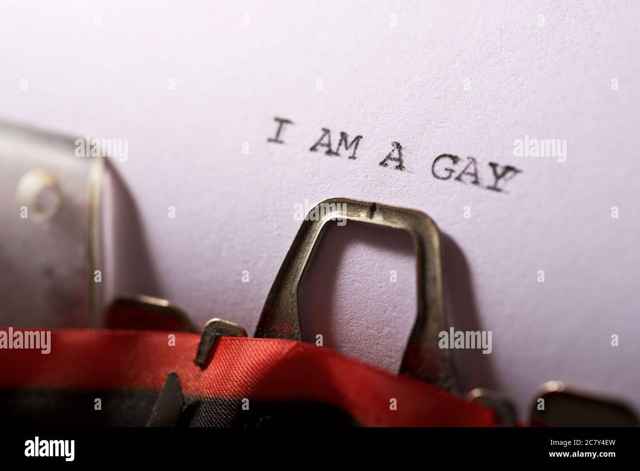 I am a gay text written on a paper Stock Photo - Alamy