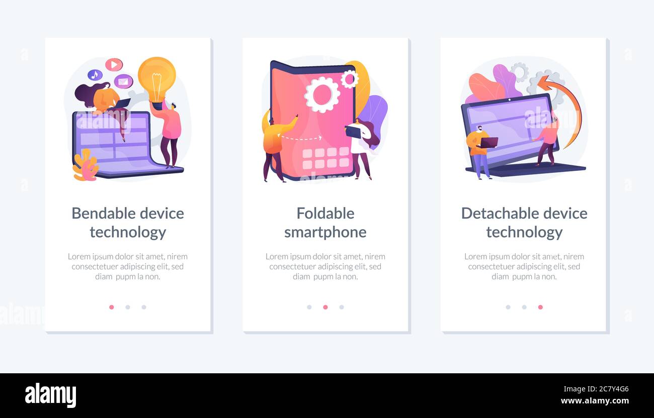 Innovative screen technologies app interface template Stock Vector Image & Art - Alamy