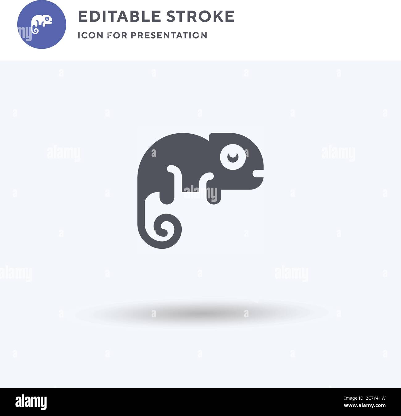 Chameleon icon vector, filled flat sign, solid pictogram isolated on ...