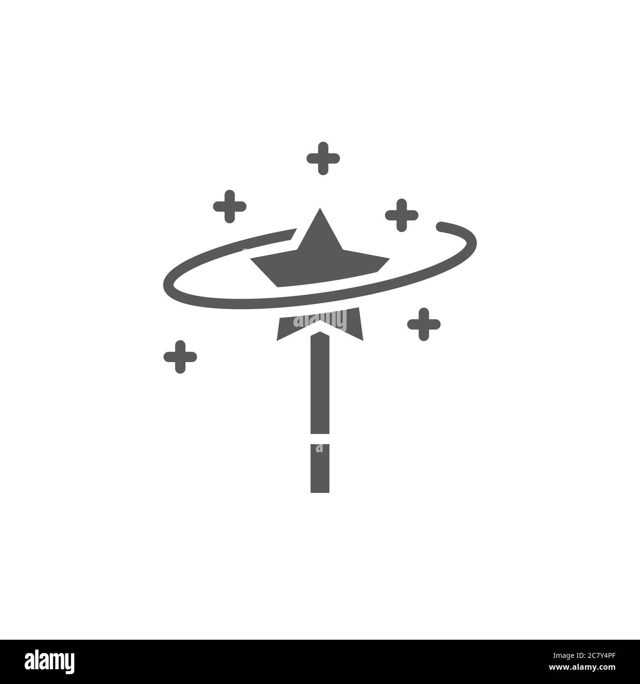 Magic wand vector icon symbol isolated on white background Stock Vector ...