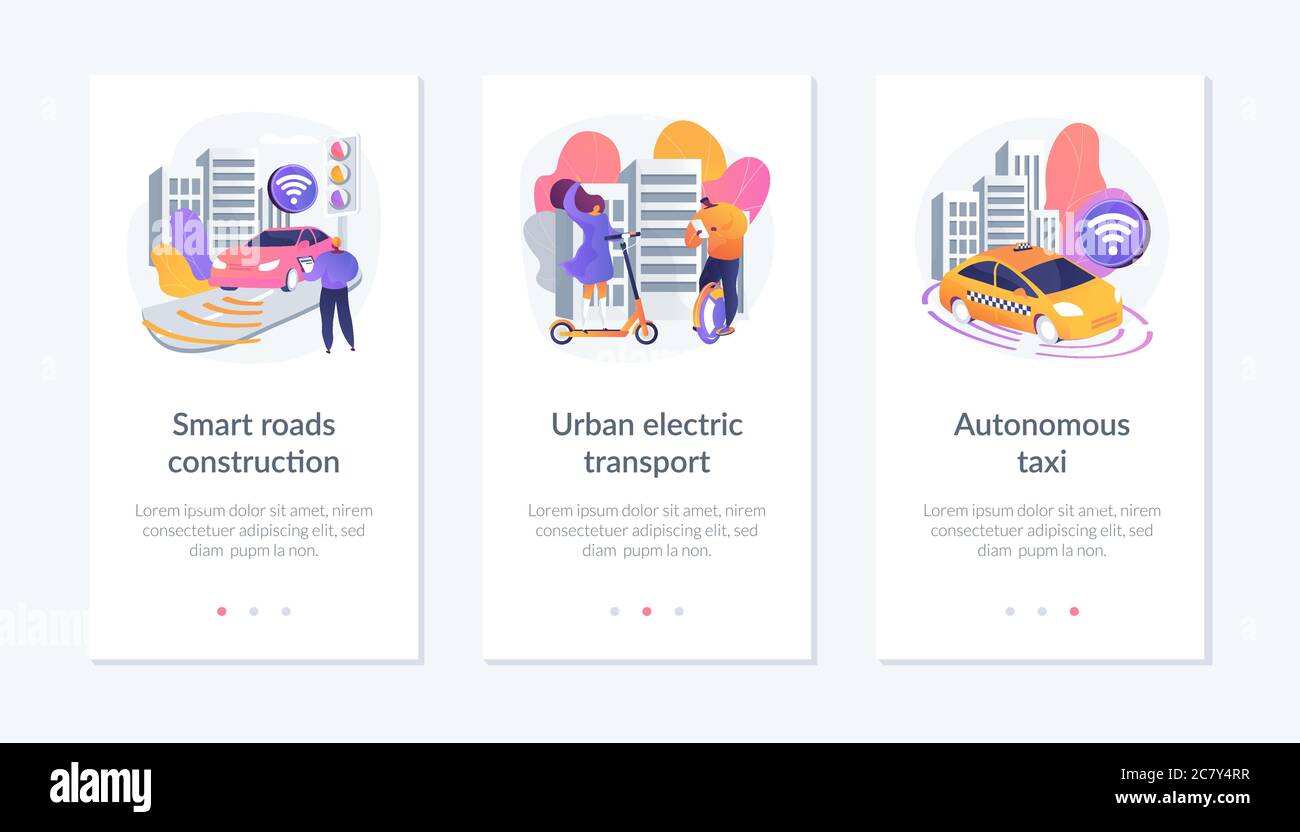 IoT city technology app interface template Stock Vector Image & Art - Alamy