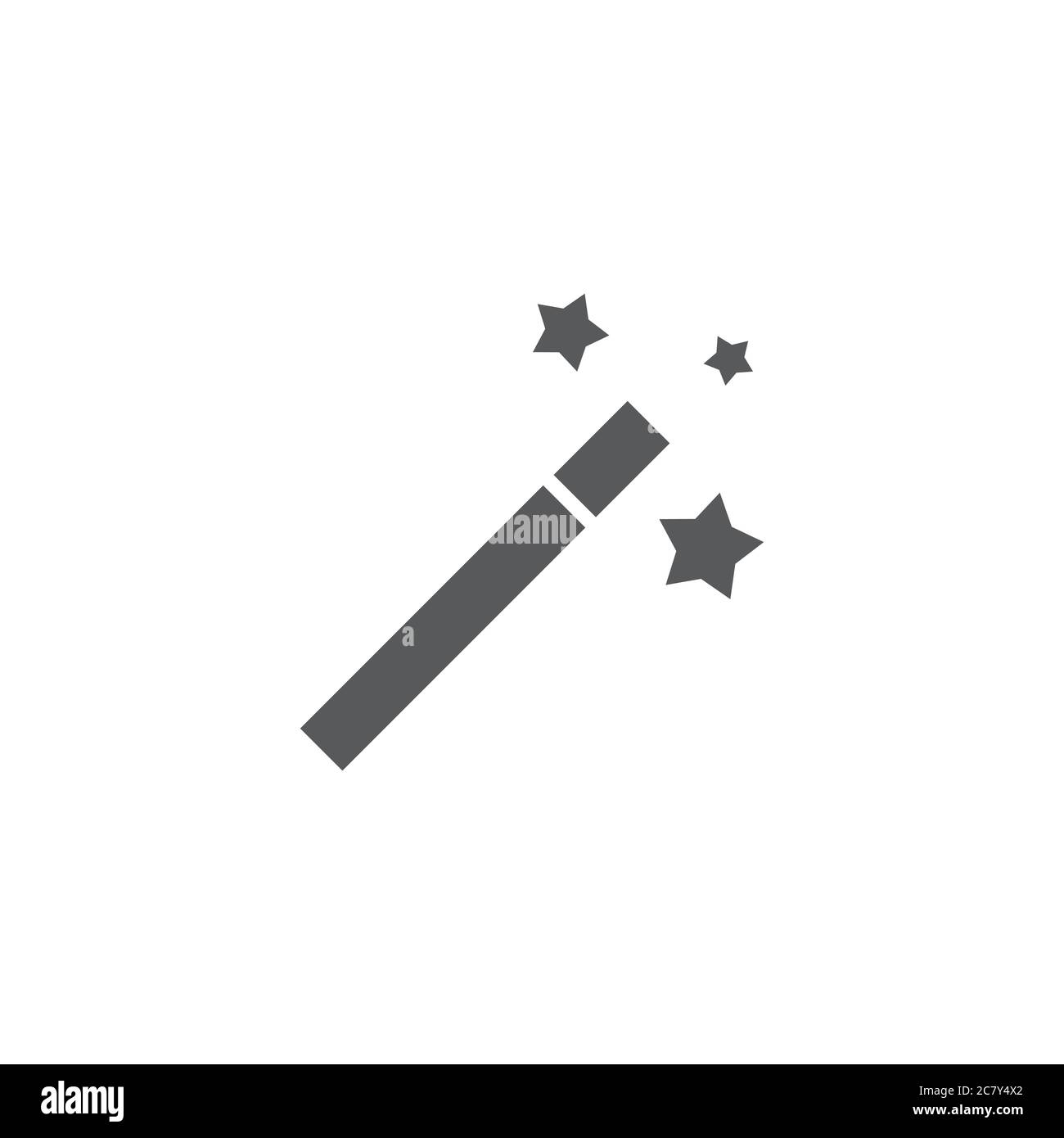 Magic wand vector icon symbol isolated on white background Stock Vector ...