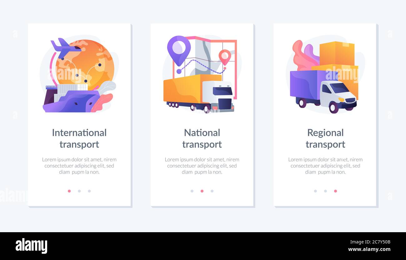 Worldwide order delivery service app interface template Stock Vector ...