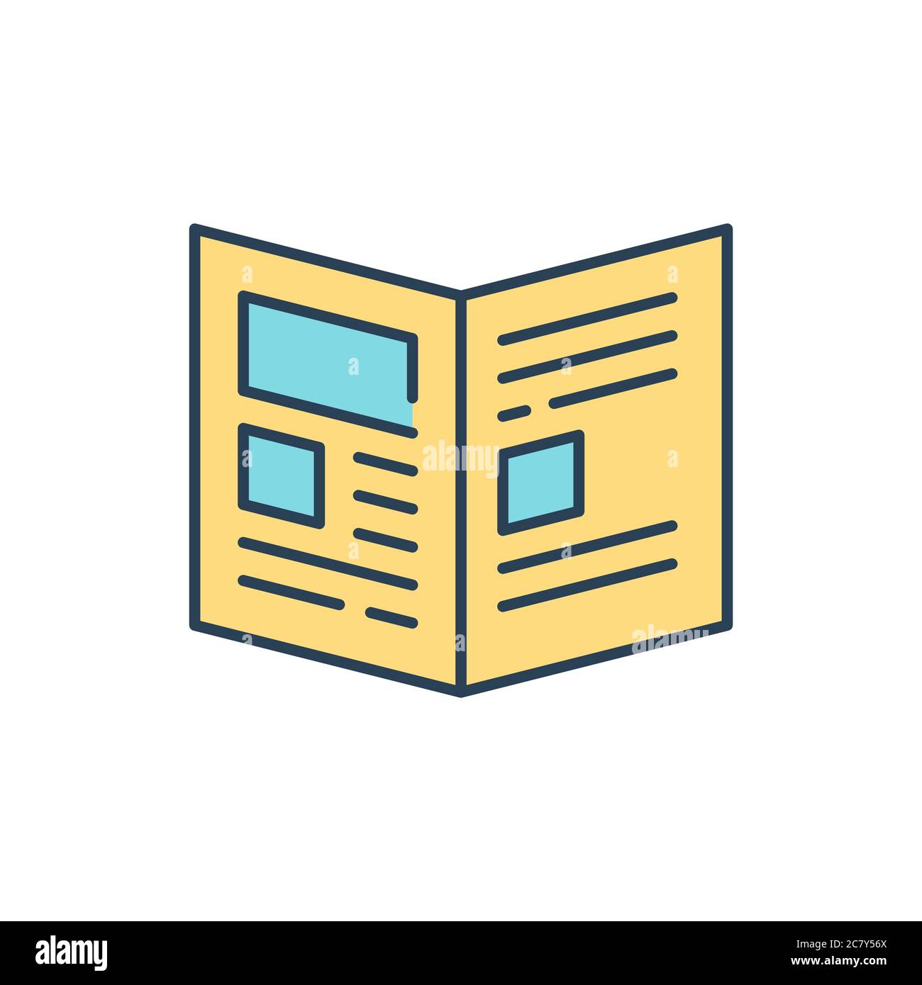 Newspaper headline vector icon symbol isolated on white background ...