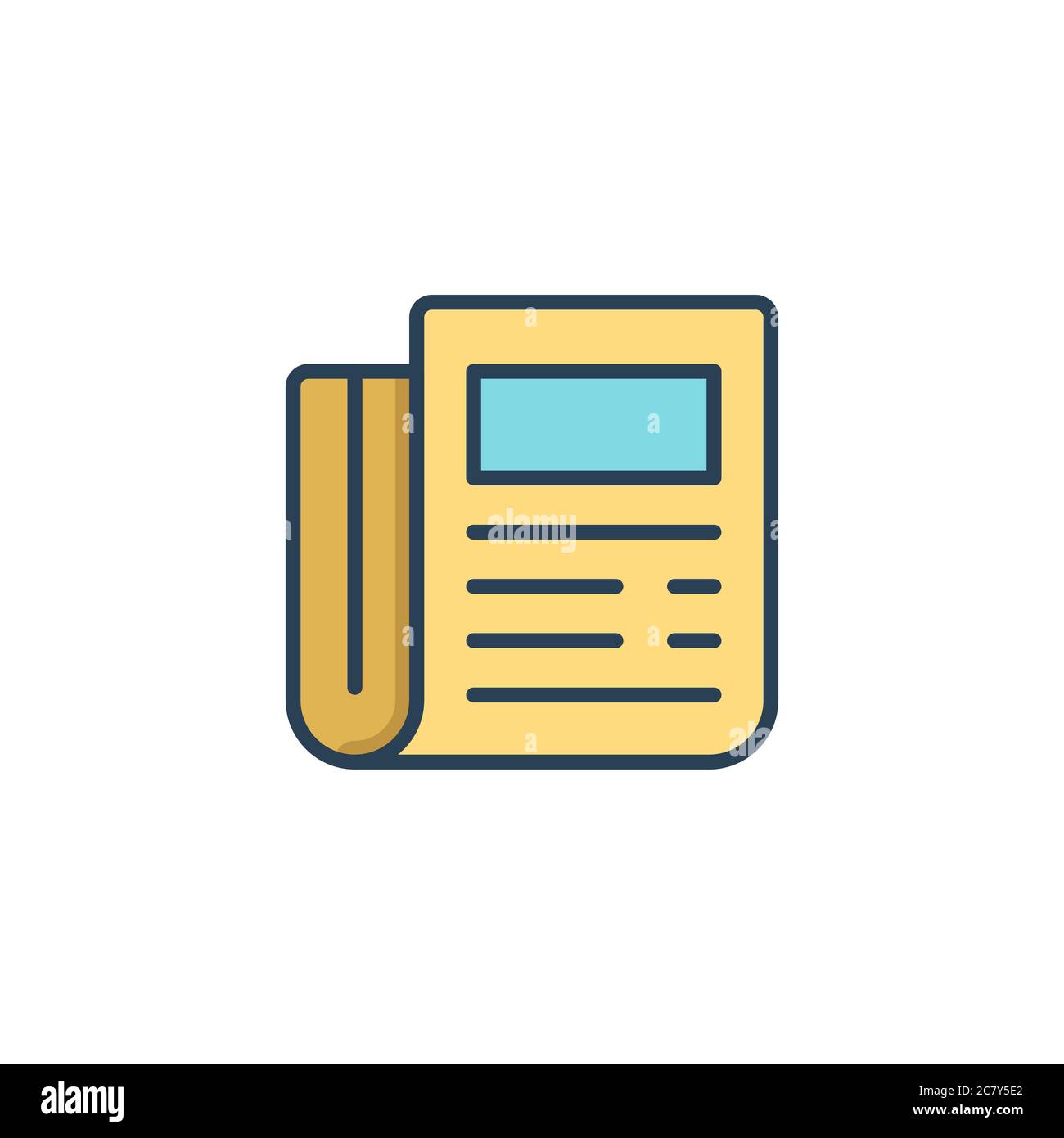 Newspaper headline vector icon symbol isolated on white background ...