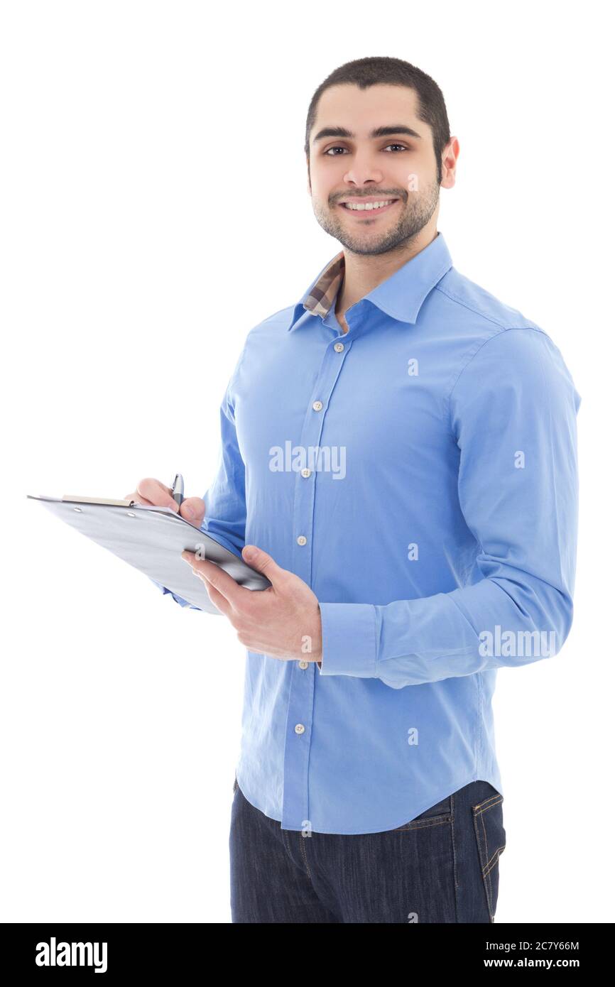 Young arabic man writing on hi-res stock photography and images - Alamy