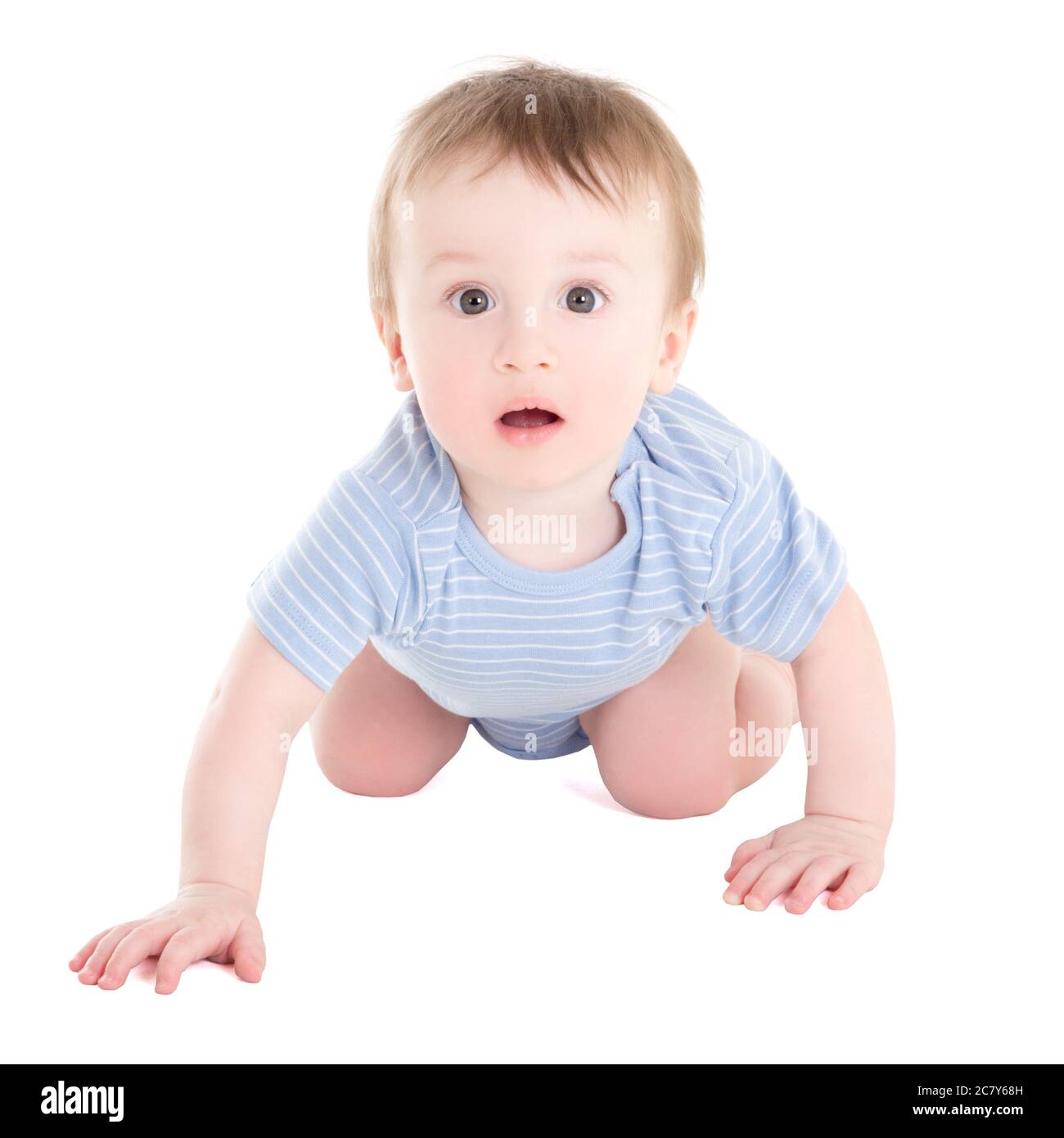 amazed baby boy toddler isolated on white background Stock Photo - Alamy