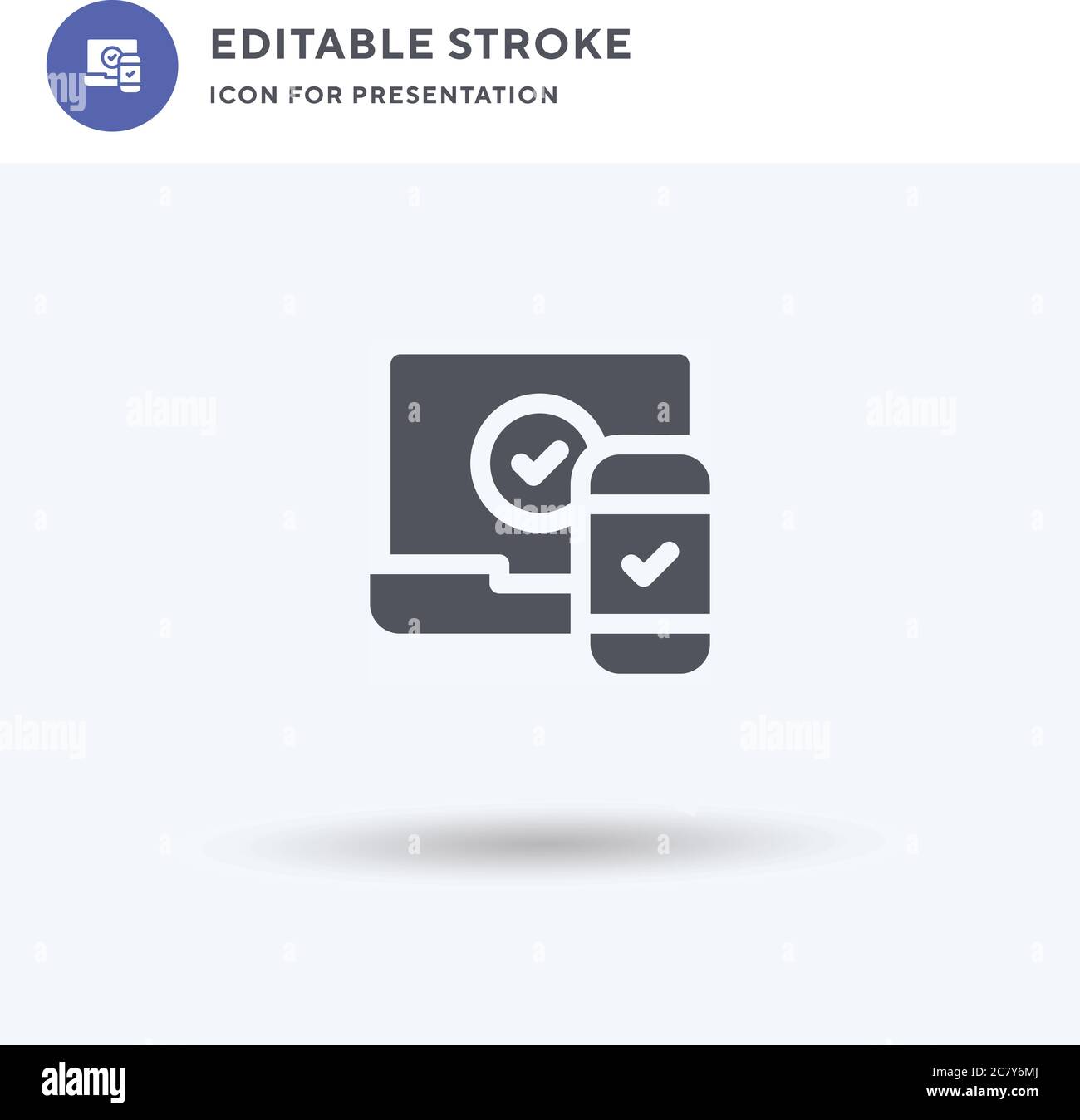 Multiple icon vector, filled flat sign, solid pictogram isolated on ...