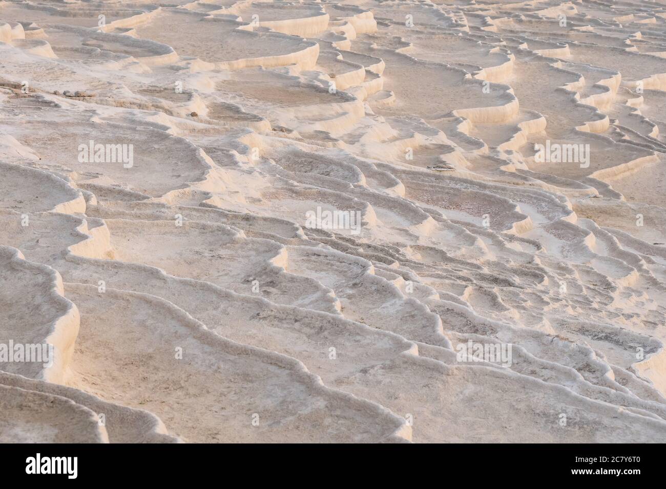 Dried natural spring water travertine terrace formations Stock Photo ...