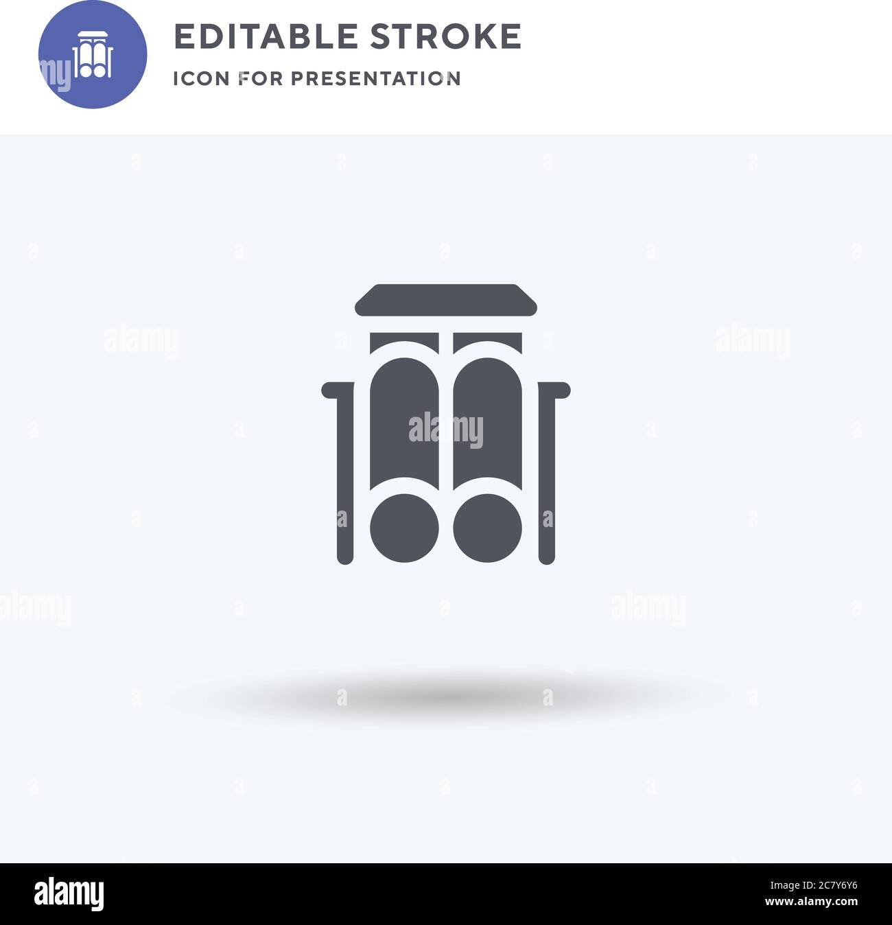 Slides icon vector, filled flat sign, solid pictogram isolated on white ...