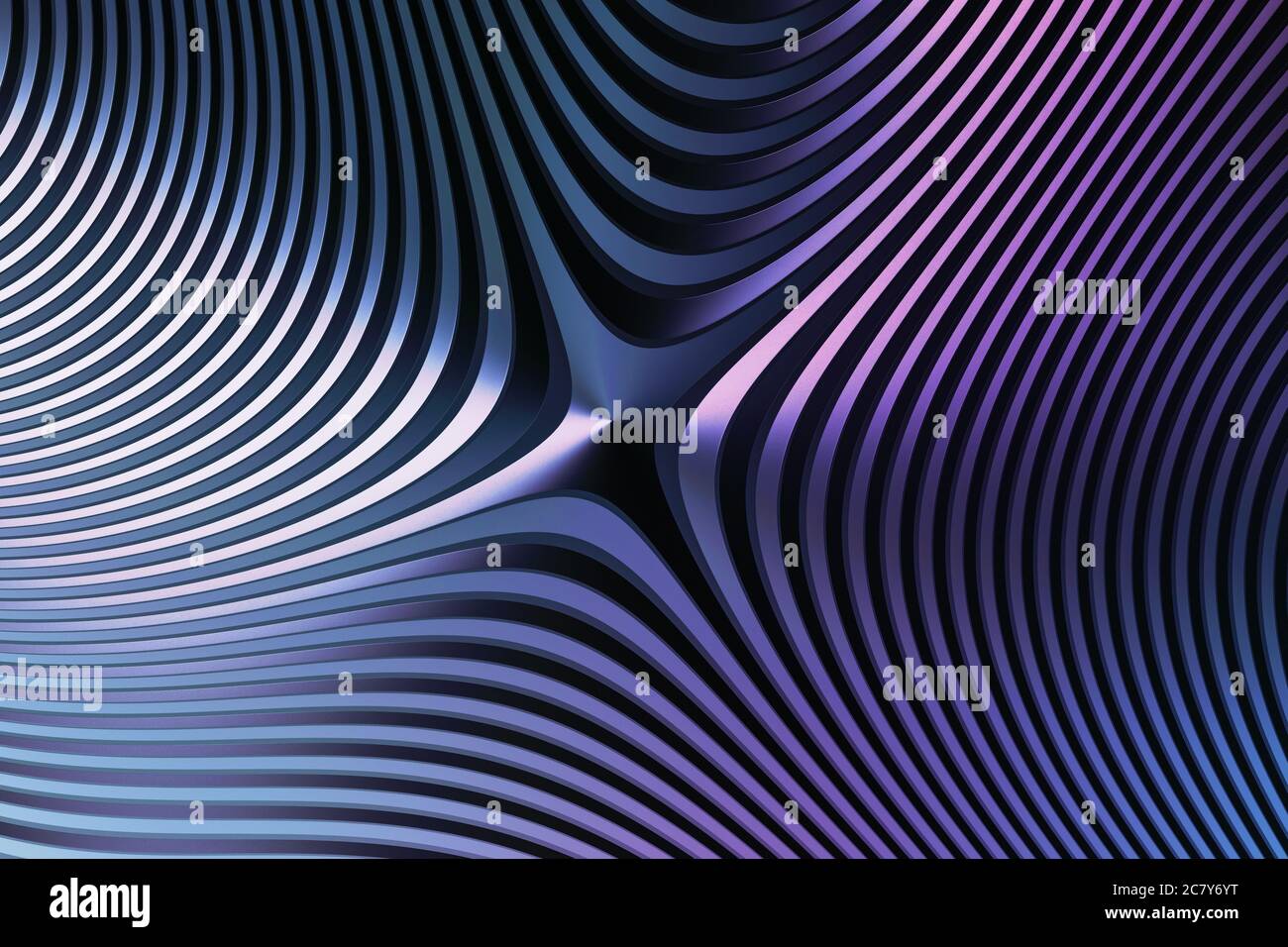 Metallic plate pattern, symmetrical and wavy abstract lines on textured ...