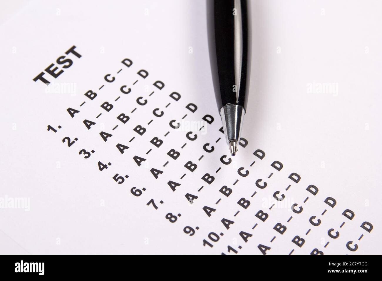 Standardized test sheet hi-res stock photography and images - Alamy
