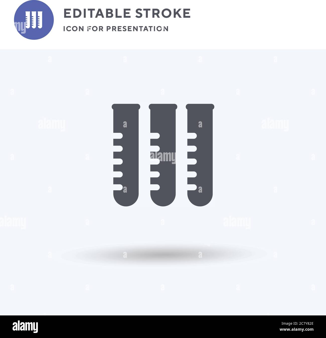 Test Tubes icon vector, filled flat sign, solid pictogram isolated on ...