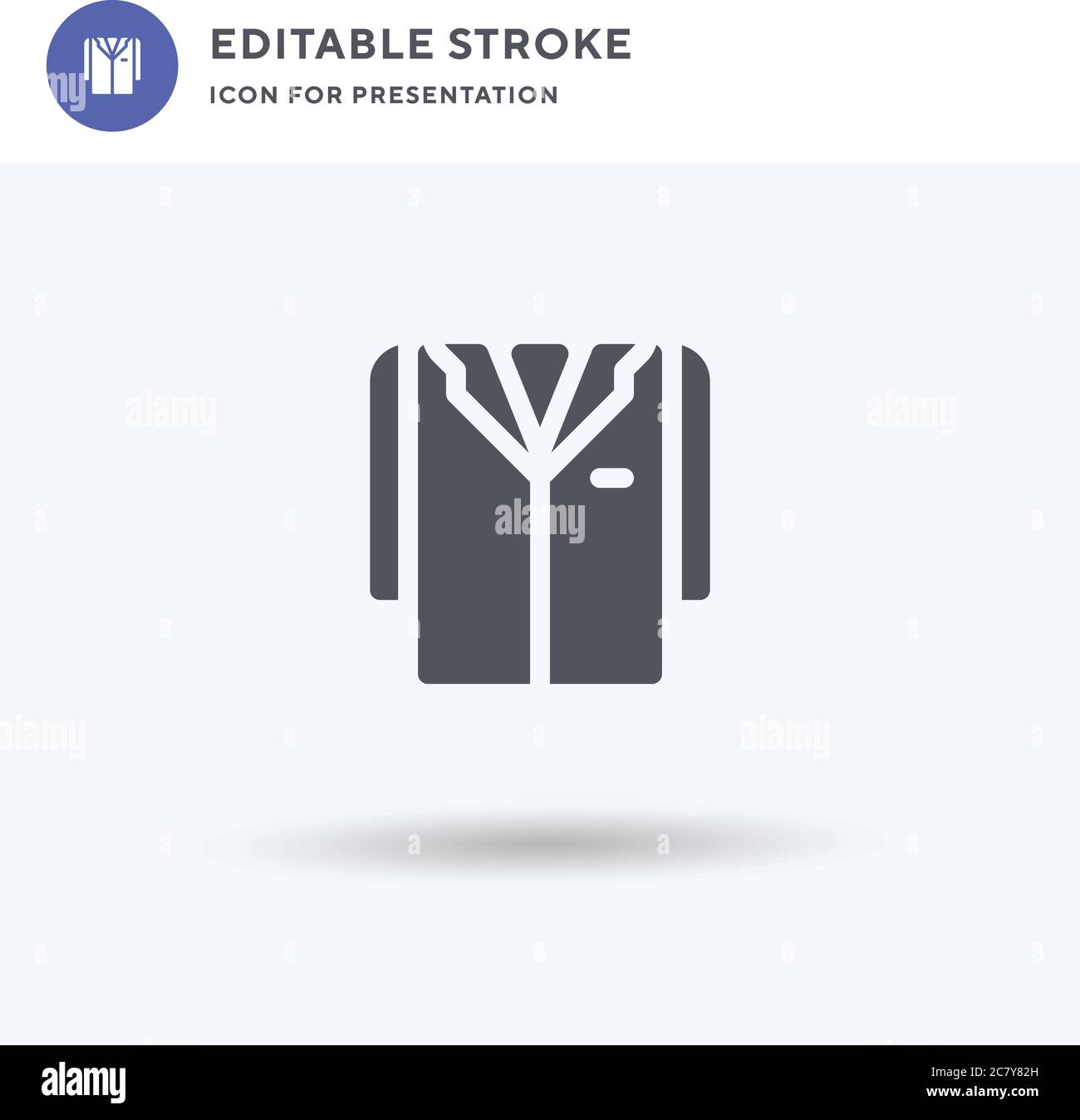 Lab Coat icon vector, filled flat sign, solid pictogram isolated on ...