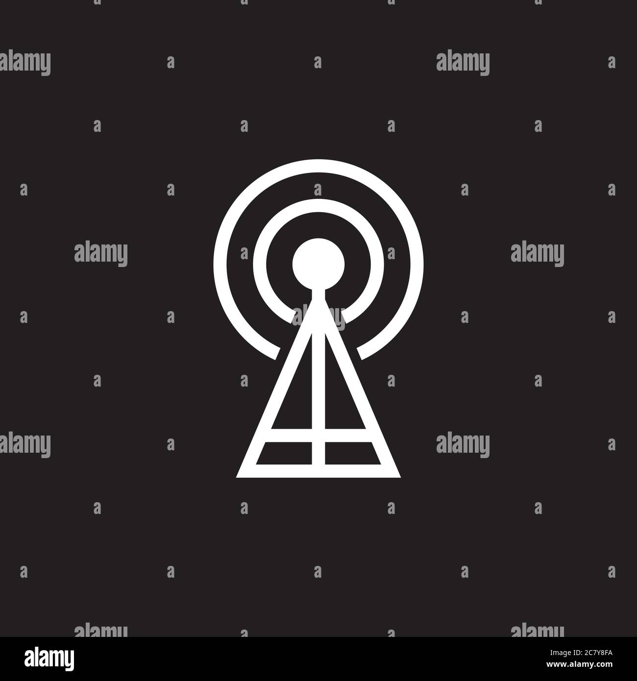 Antenna icon. Radar satellite dish - Vector icon Stock Vector Image ...