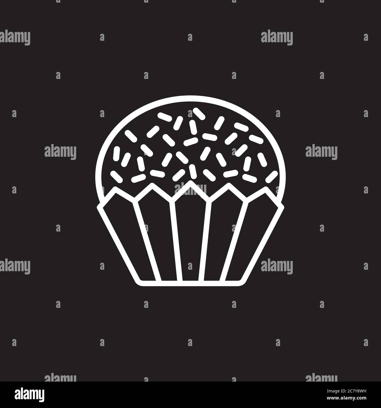 Brigadeiro icon vector. Brazilian sweet brigadier design illustration ...