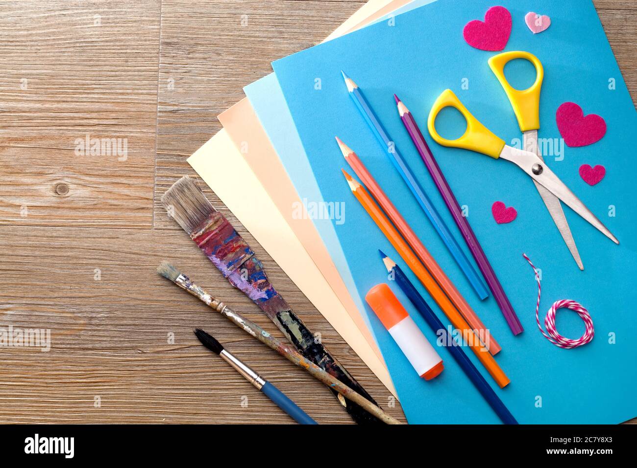 Crafting and painting Stock Photo - Alamy
