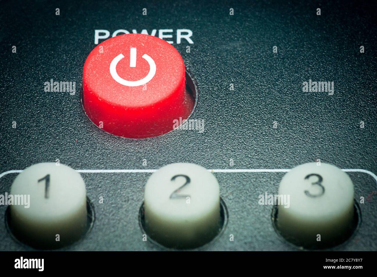 Closeup shot of the buttons of a remote Stock Photo - Alamy