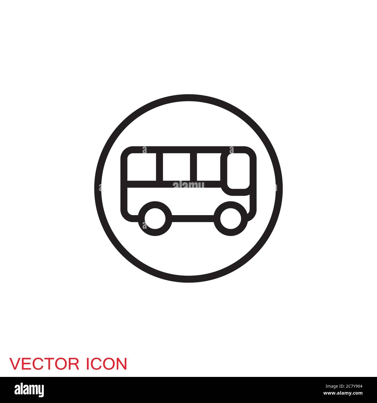 Bus sign icon. Public transport sign symbol Stock Vector Image & Art ...