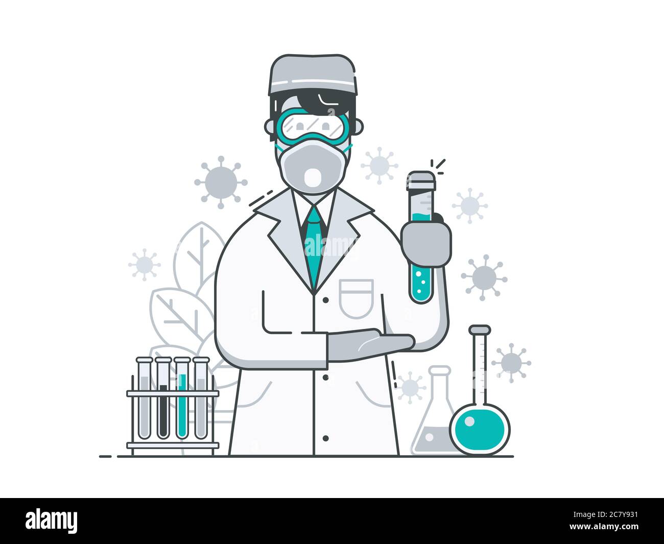 Vector doctor in lab Cut Out Stock Images & Pictures - Alamy