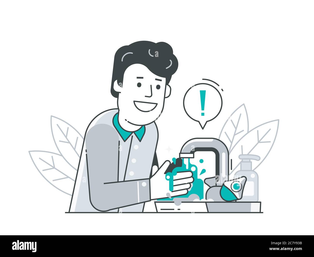 Wash hands concept washing Stock Vector Images - Alamy